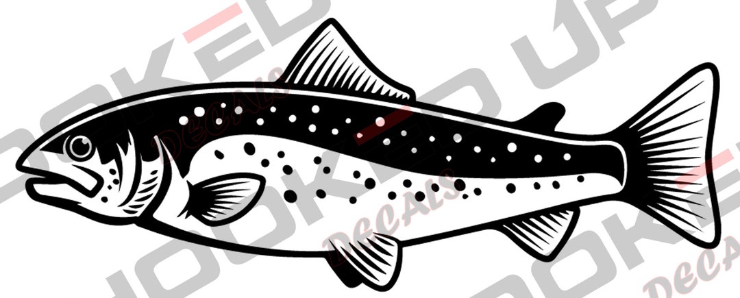 Trout Fish Vinyl Transfer Decal - Etsy