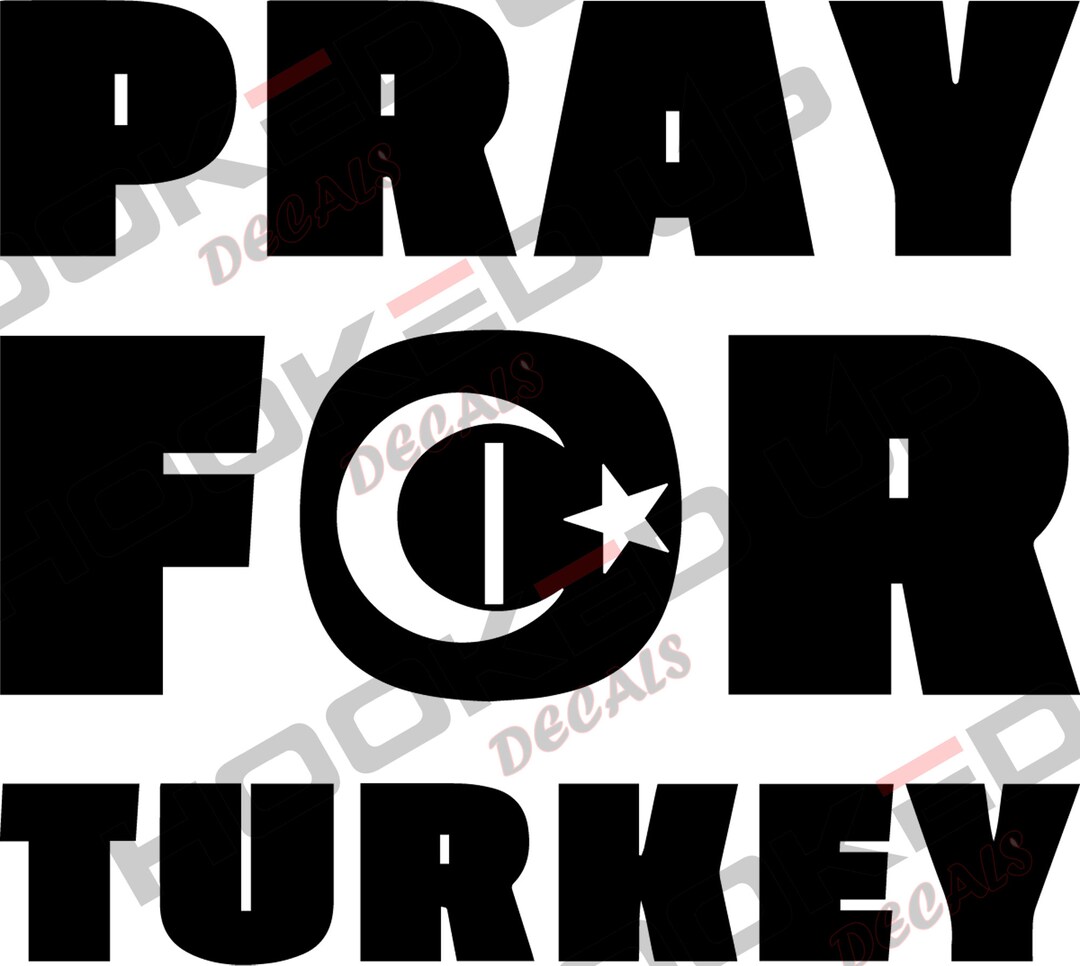 Pray for Turkey Vinyl Transfer Decal - Etsy