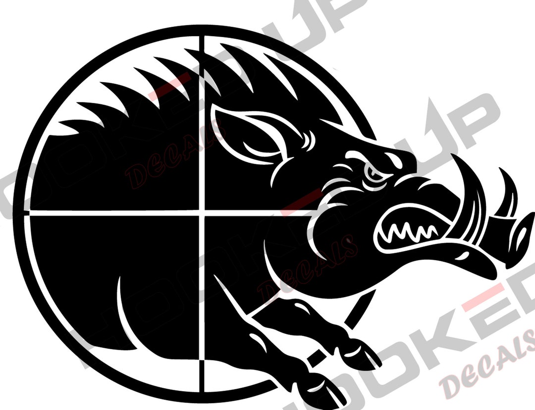 Wild Boar Hunting Vinyl Transfer Decal - Etsy