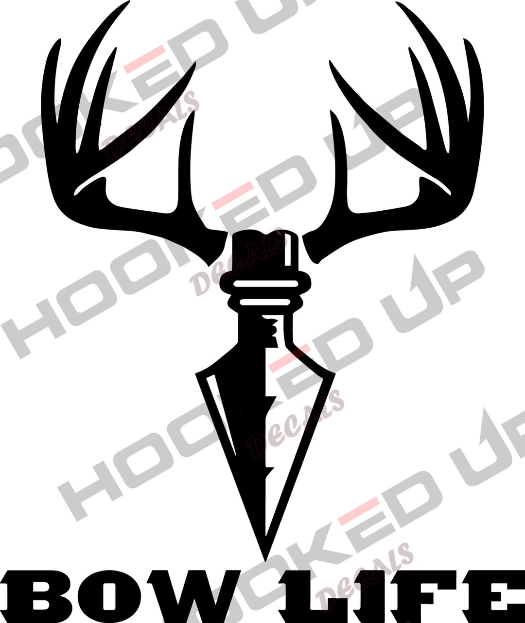 Bow Life Arrow With Antlers Vinyl Transfer Decal - Etsy