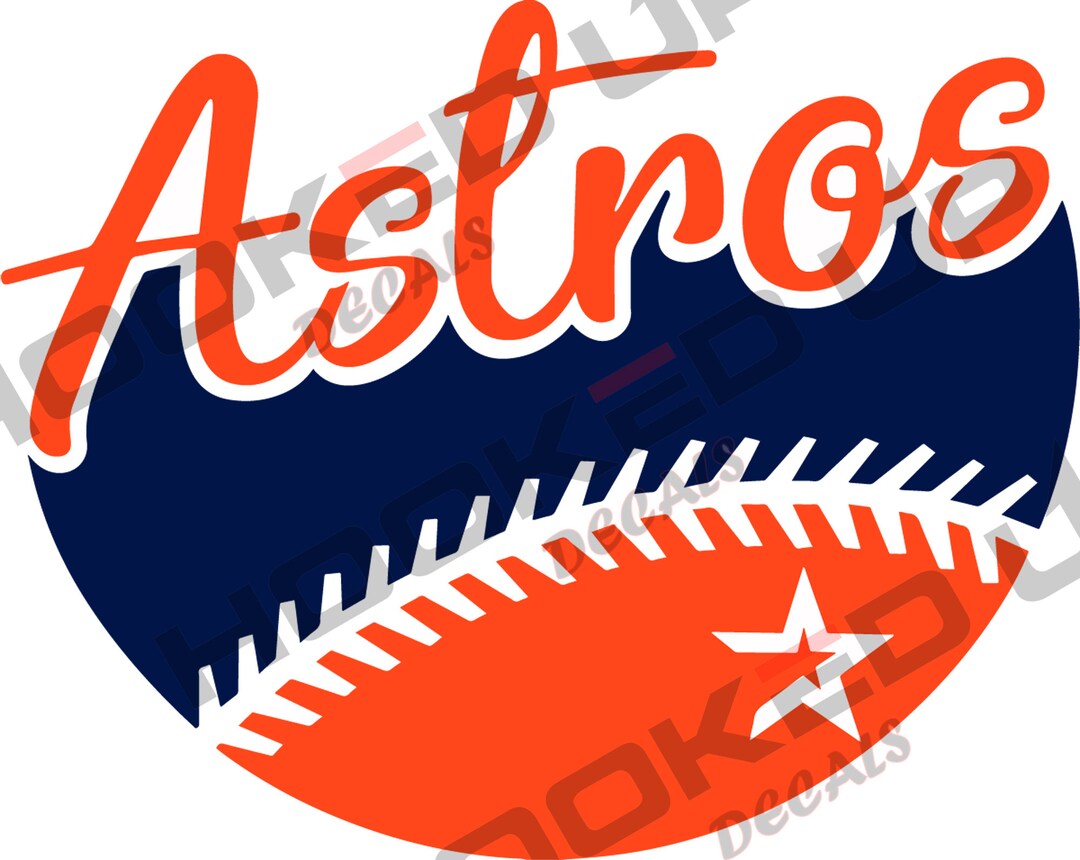 Astros Baseball Logo Vinyl Transfer Decal 2 Color - Etsy