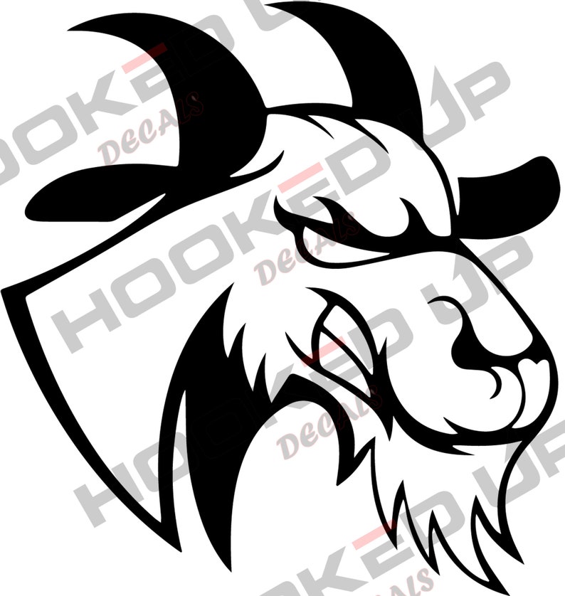 Goat Mascot Logo Vinyl Transfer Decal - Etsy