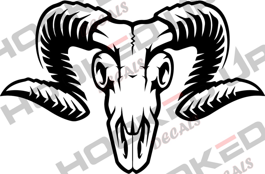 Ram Skull Logo Vinyl Transfer Decal - Etsy