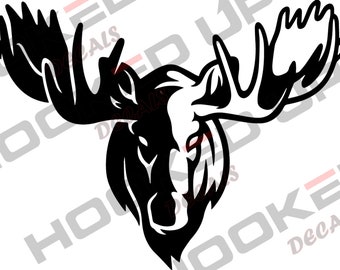Vinyl Decal Moose Head Truck Country Bumper Sticker Car Truck - Etsy