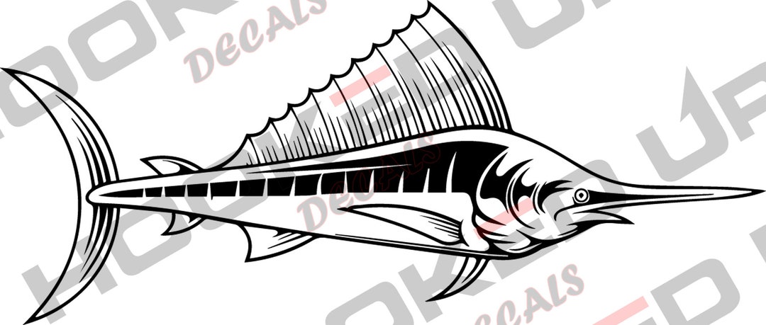 Sailfish Vinyl Transfer Decal - Etsy