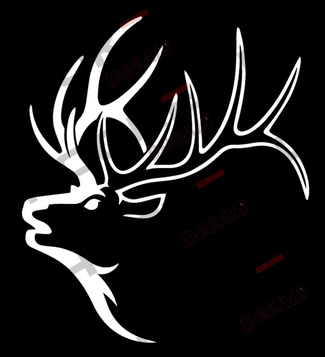 Bull Elk Head Vinyl Transfer Decal - Etsy