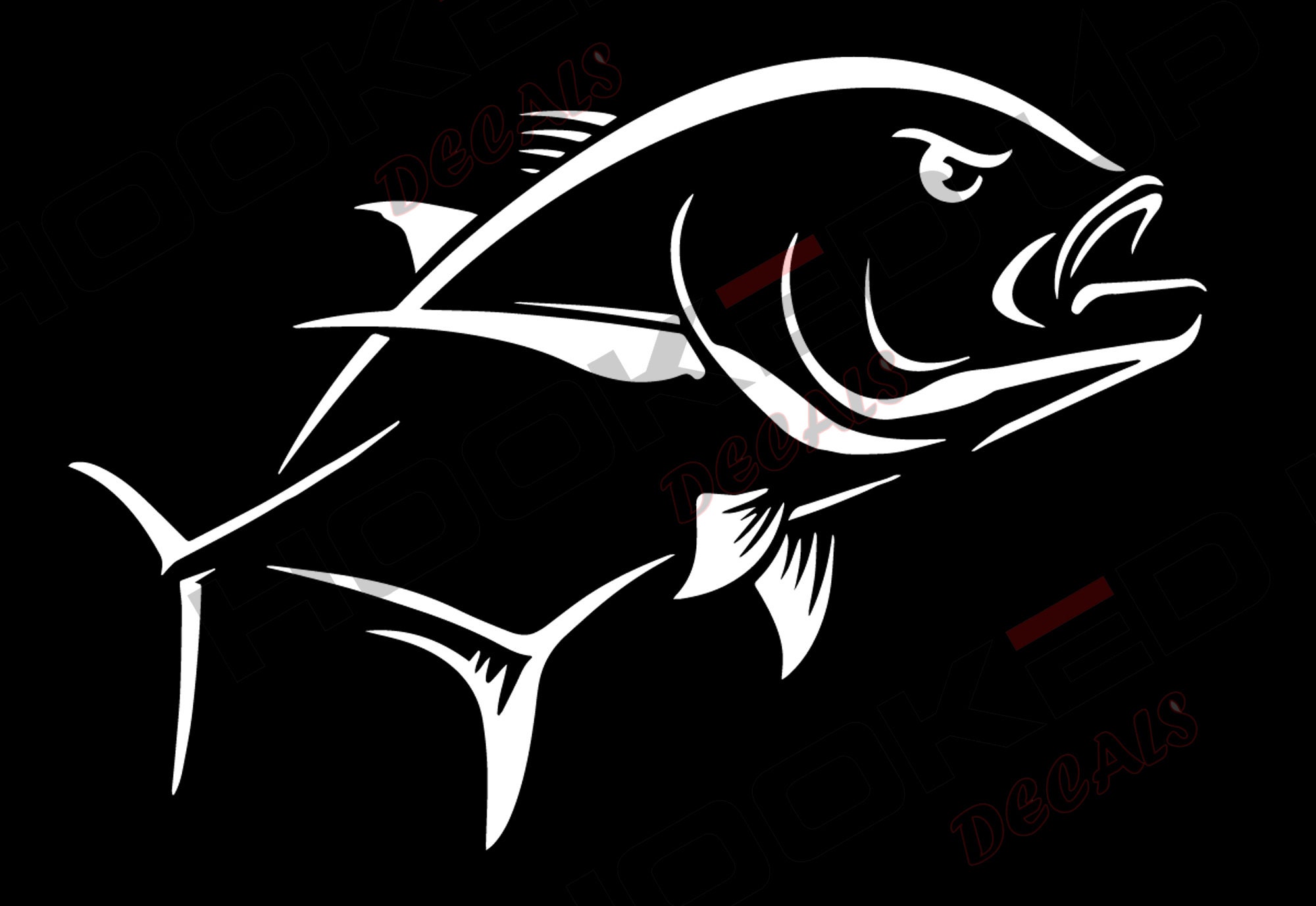 Giant Trevally Vinyl Transfer Decal - Etsy
