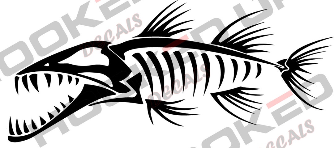 Barracuda Skeleton Vinyl Transfer Decal - Etsy