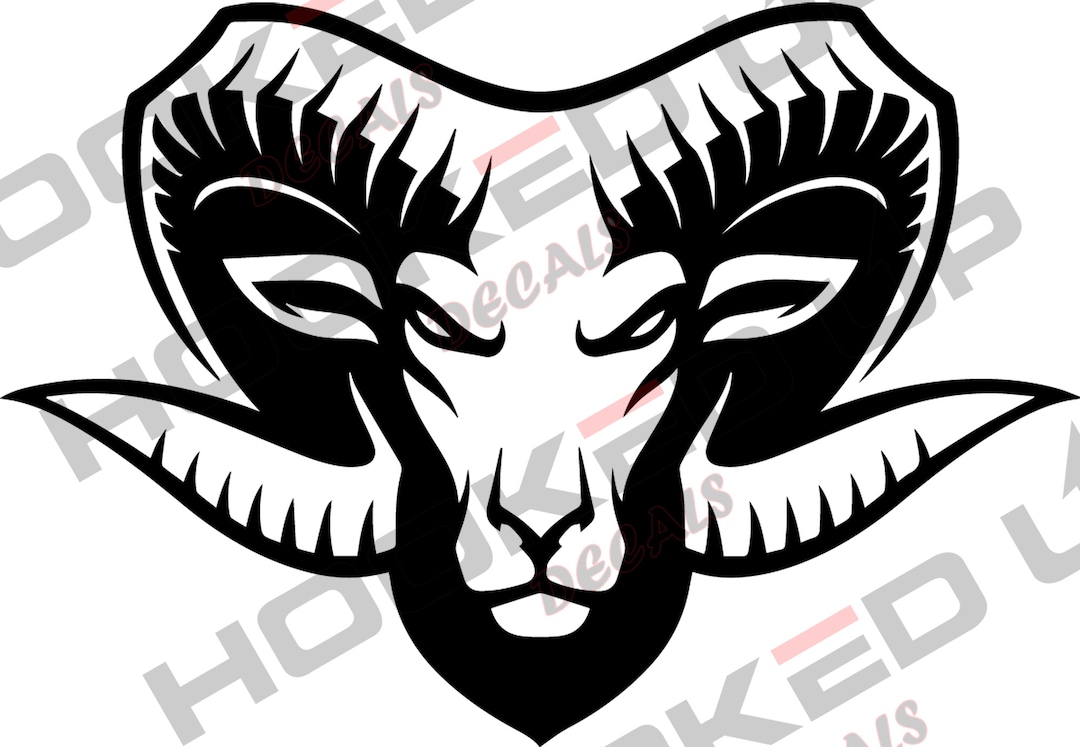 Ram Head Vinyl Transfer Decal - Etsy