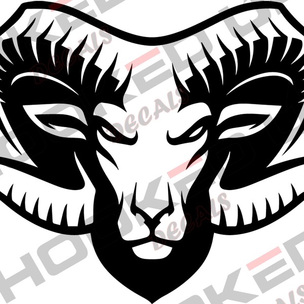 Ram Head Vinyl Decal - Etsy