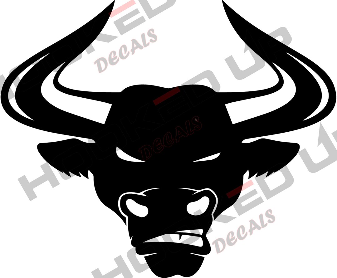 Angry Bull Head Vinyl Transfer Decal - Etsy