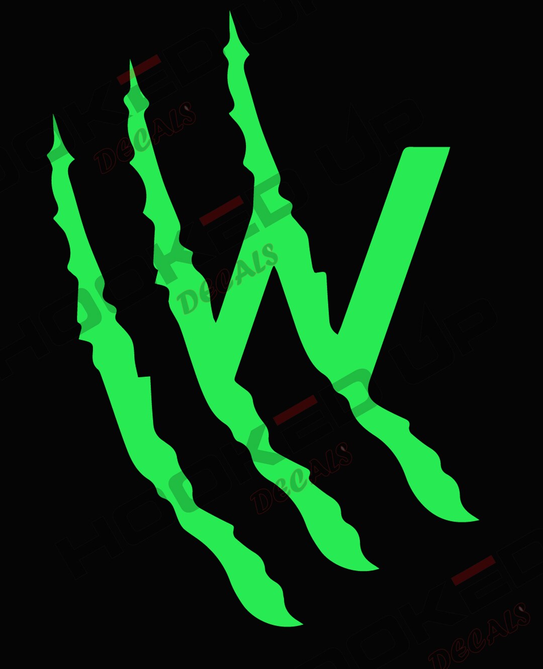 Letter W Claw Talon Scratch Finger Vinyl Transfer Decal - Etsy