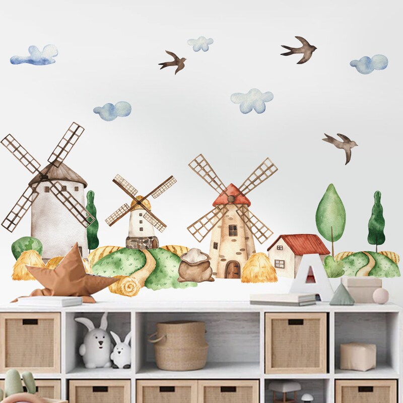 Windmill Decal - Etsy