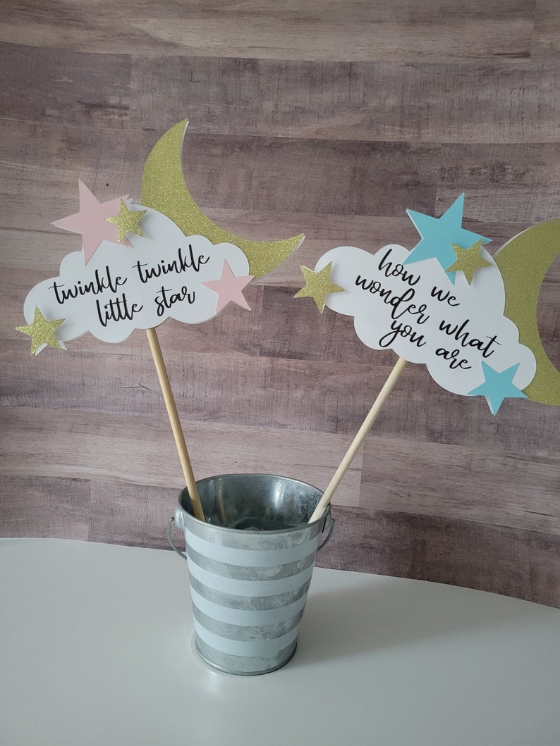 Twinkle Twinkle Little Star Centerpiece Sticks Set of 2 - Etsy
