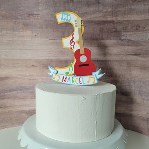 Musical Instruments Birthday Cake Topper, Musical Cake Topper, Guitar ...