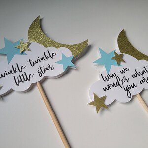 Twinkle Twinkle Little Star Centerpiece Sticks Set of 2, Twinkle ...