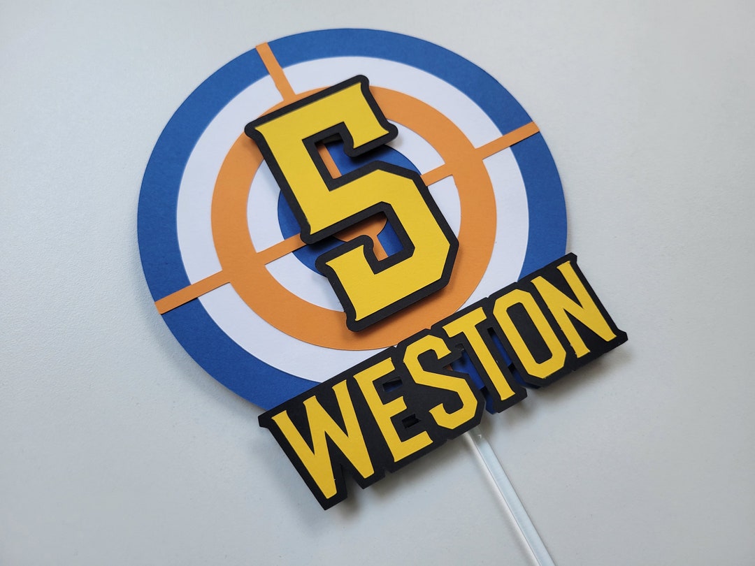 Nerf Cake Topper, Nerf Target Cake Topper, Nerf Gun Cake Topper, Nerf ...