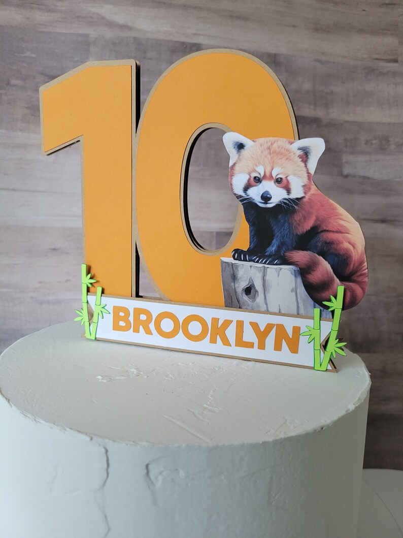 Red Panda Cake Topper Red Panda Birthday Party Red Panda - Etsy