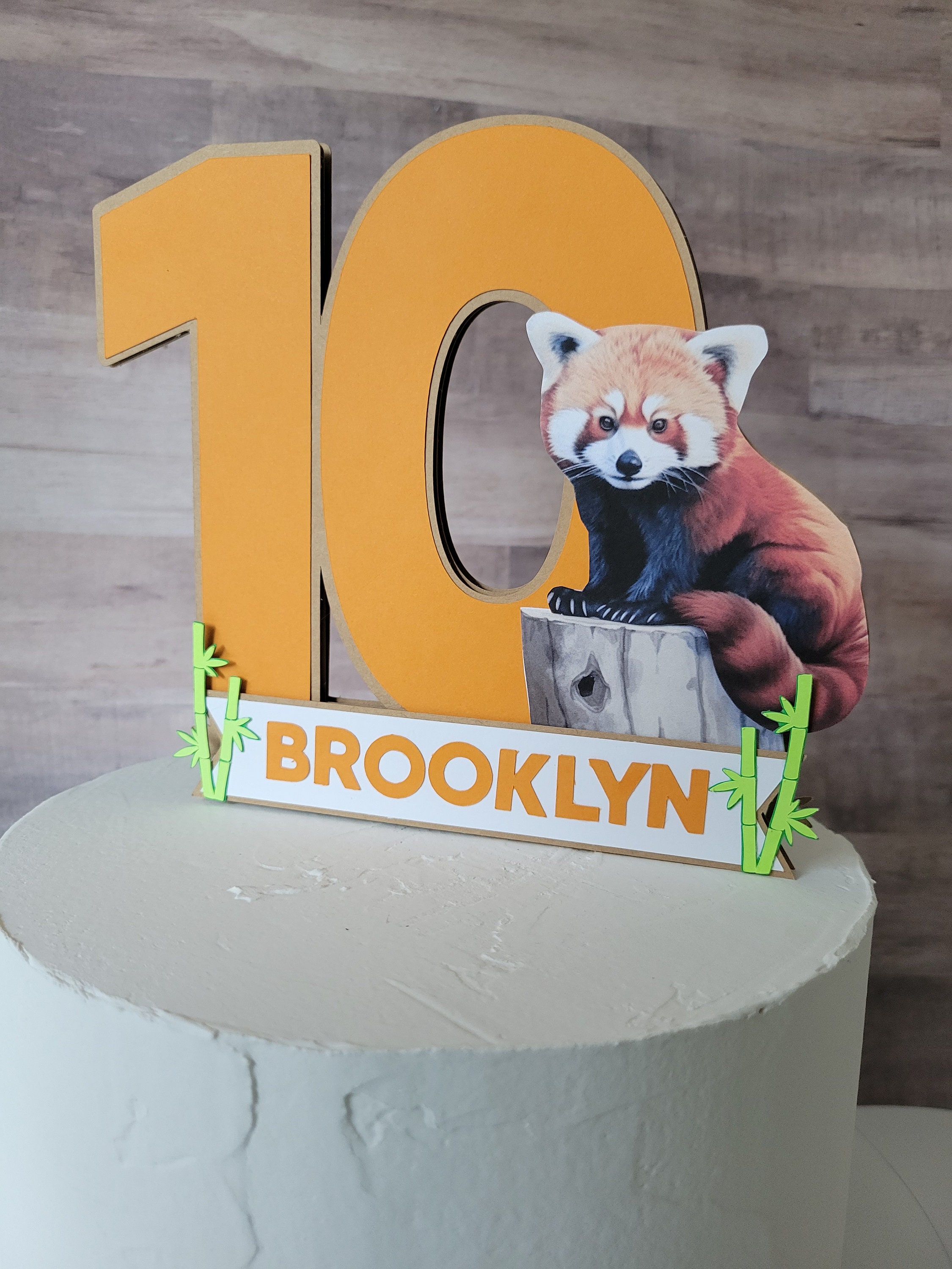 Red Panda Cake Topper Red Panda Birthday Party Red Panda - Etsy