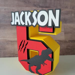 Jurassic Park 3D Number, Jurassic Park 3D Letter, Dinosaur 3D Number ...
