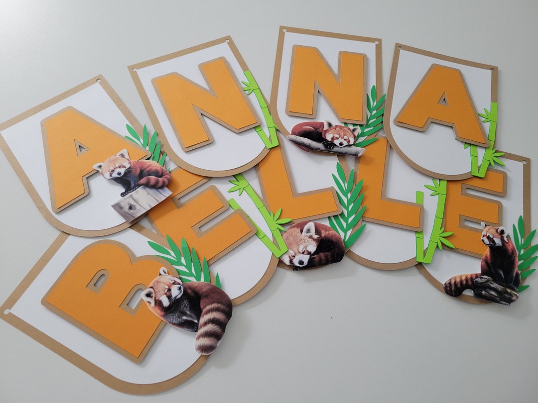 Red Panda Birthday Banner, Red Panda Birthday Party, Red Panda Party ...