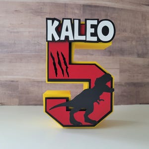 Jurassic Park 3D Number, Jurassic Park 3D Letter, Dinosaur 3D Number ...