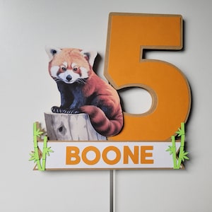Red Panda Cake Topper, Red Panda Birthday Cake Topper, Real Red Panda ...
