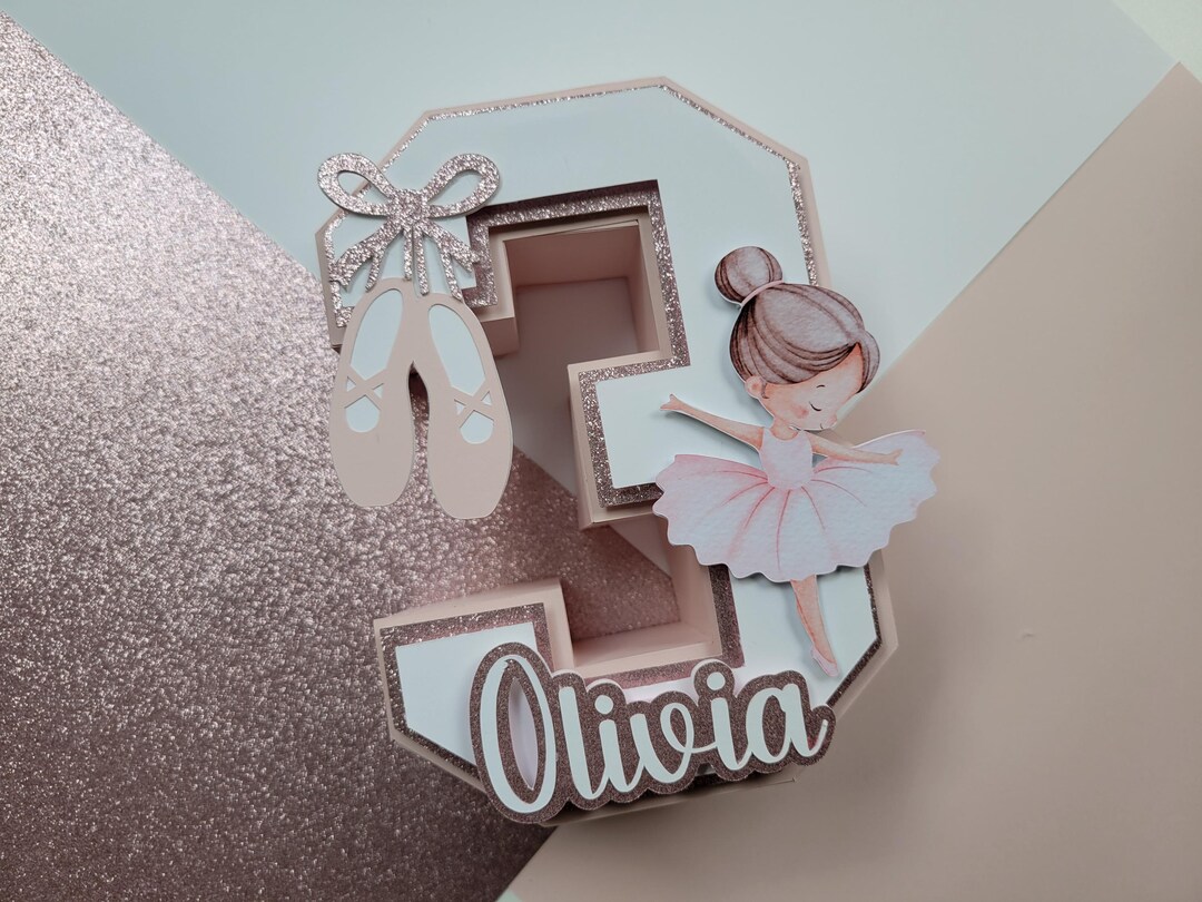 Ballerina 3D Number, Ballet 3D Number, Dancer 3D Number, Ballerina ...