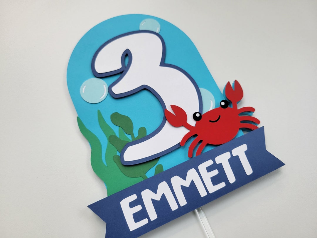 Under the Sea Cake Topper, Ocean Cake Topper, Sea Animal Cake Topper ...
