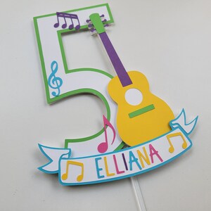 Musical Instruments Birthday Cake Topper, Musical Cake Topper, Guitar ...