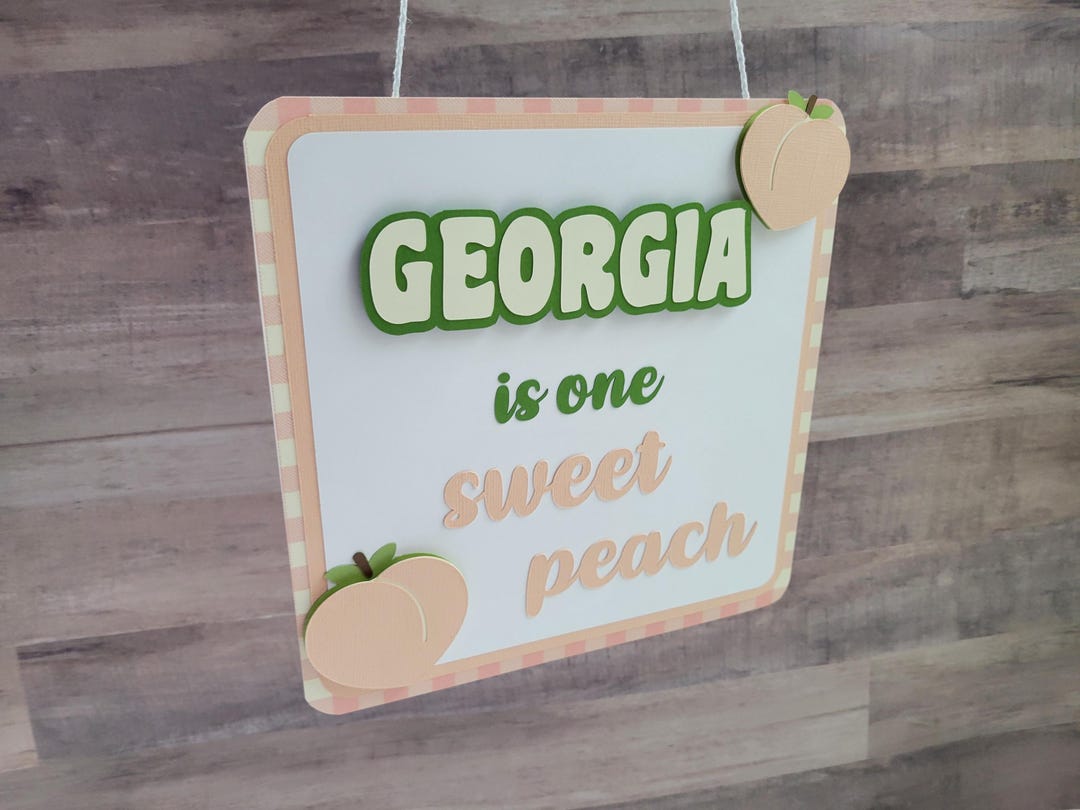 Peach Birthday Party Sign, Peach Welcome Sign, Peach Banner, Peach ...