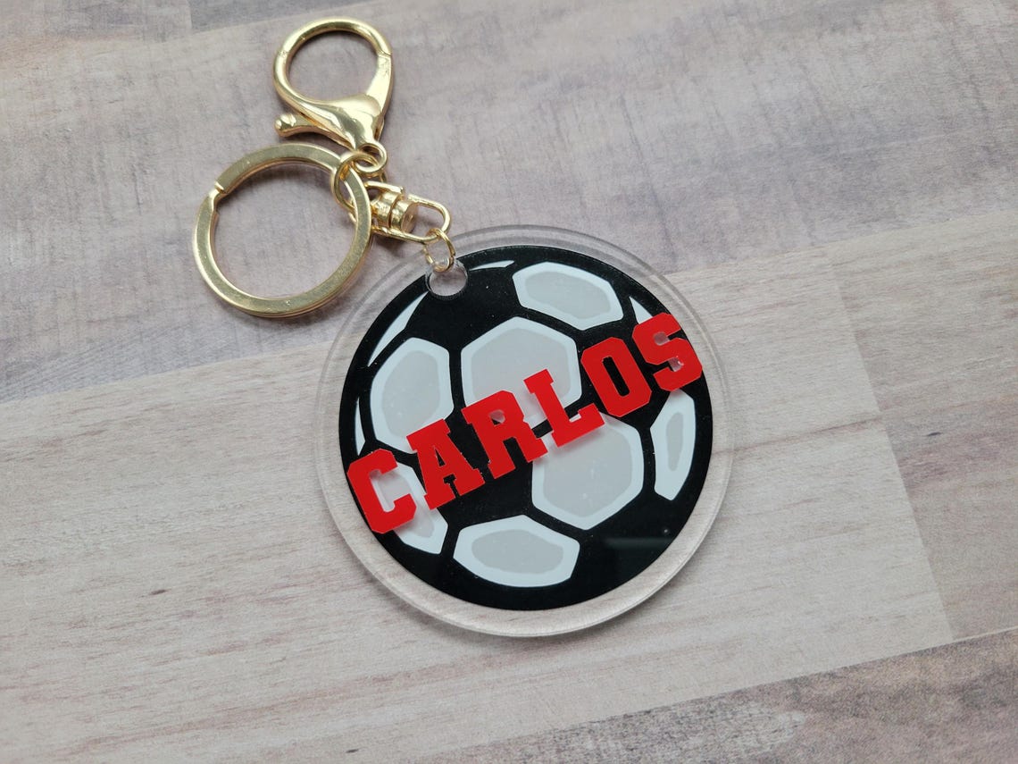 Acrylic Soccer Keychain, Soccer Team Keychain, Soccer Ball Keychain ...