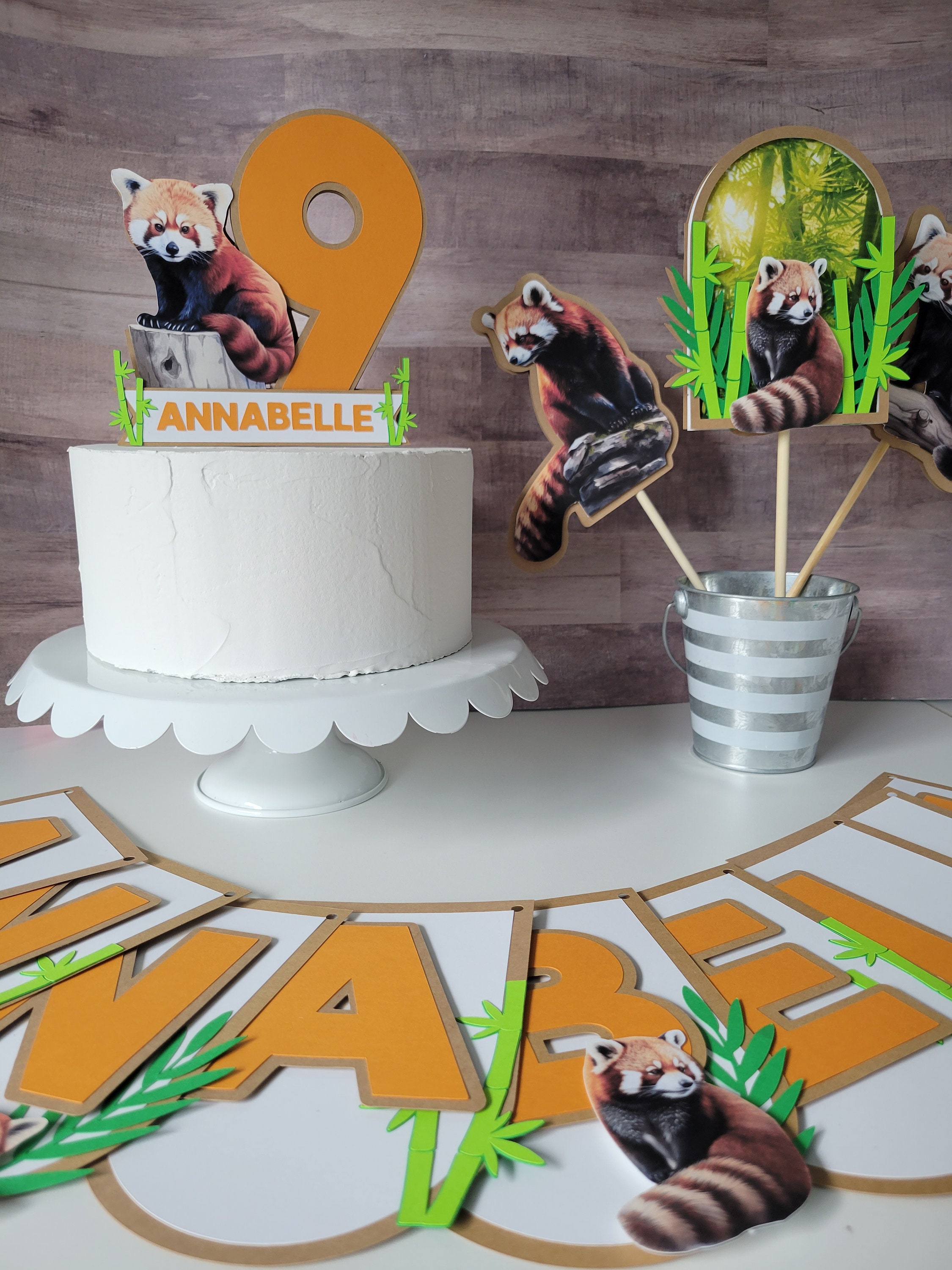 Red Panda Cake Topper Red Panda Birthday Party Red Panda - Etsy