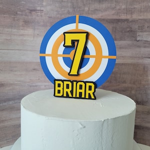 Nerf Cake Topper, Nerf Target Cake Topper, Nerf Gun Cake Topper, Nerf ...