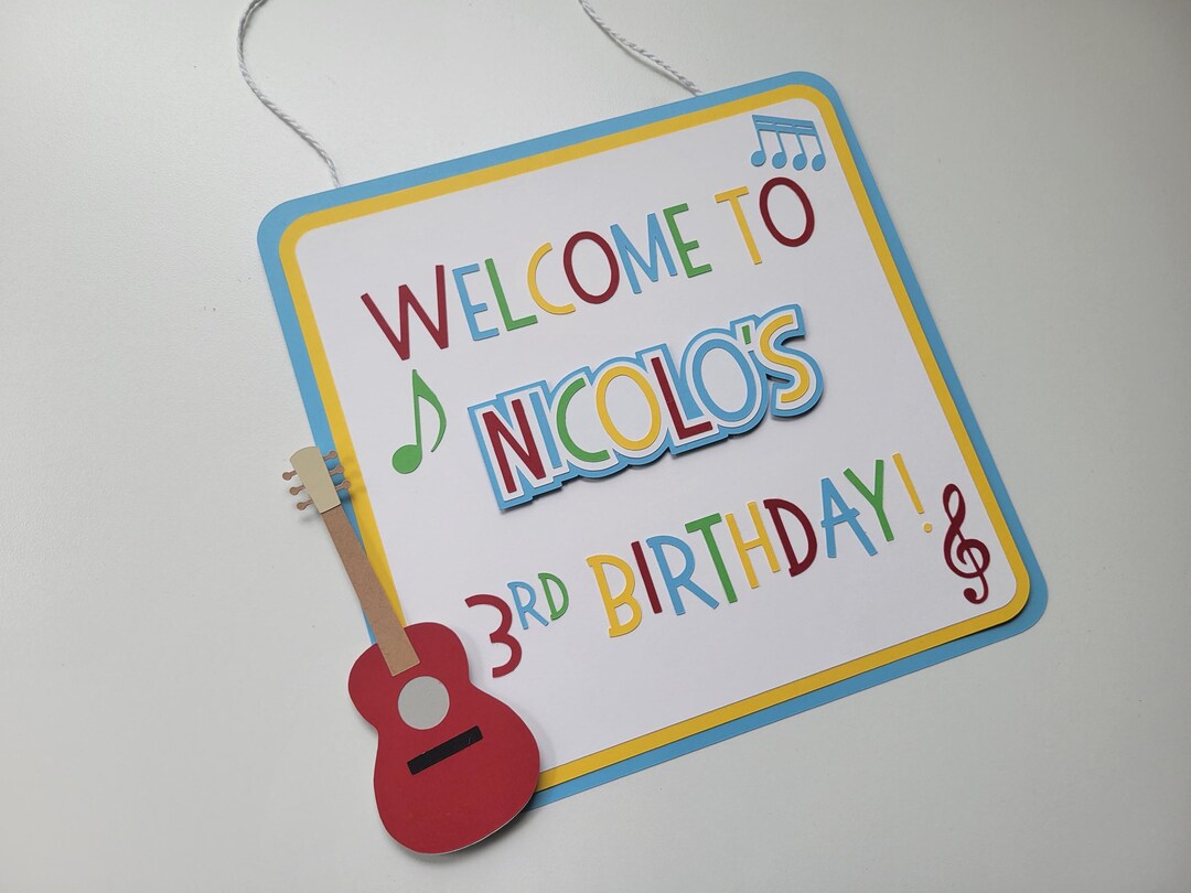 Musical Instrument Party Sign, Musical Instrument Welcome Sign, Musical ...