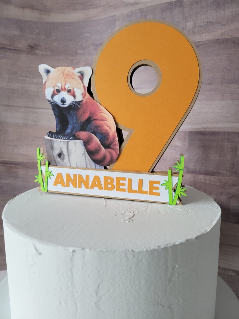 Red Panda Cake Topper Red Panda Birthday Party Red Panda - Etsy
