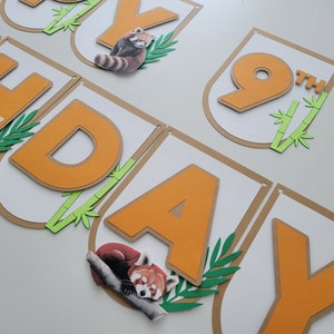 Red Panda Birthday Banner, Red Panda Birthday Party, Red Panda Party ...