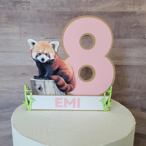 Red Panda Cake Topper, Red Panda Birthday Cake Topper, Real Red Panda ...