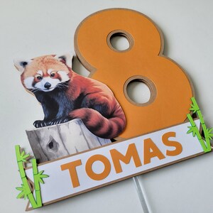 Red Panda Cake Topper, Red Panda Birthday Cake Topper, Real Red Panda ...