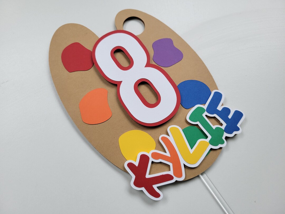 Art Party Cake Topper, Art Party Birthday Cake Topper, Paint Party Cake ...