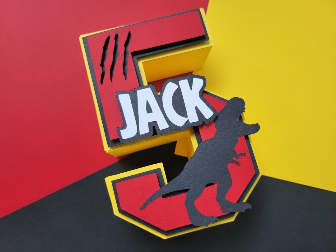 Jurassic Park 3D Number, Jurassic Park 3D Letter, Dinosaur 3D Number ...