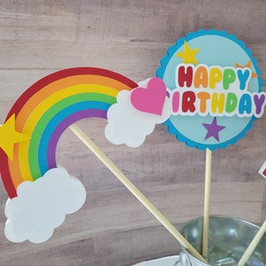 Rainbow Centerpieces Set of 3, Rainbow Centerpiece, Rainbow Party ...