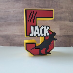 Jurassic Park 3D Number, Jurassic Park 3D Letter, Dinosaur 3D Number ...