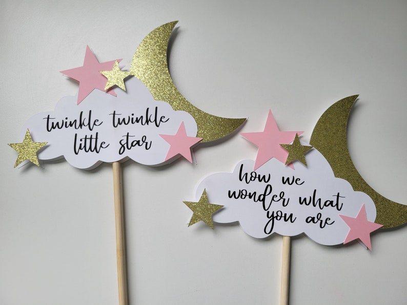 Twinkle Twinkle Little Star Centerpiece Sticks Set of 2, Twinkle ...