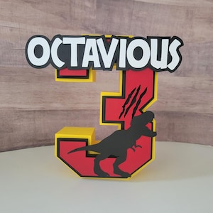 Jurassic Park 3D Number, Jurassic Park 3D Letter, Dinosaur 3D Number ...