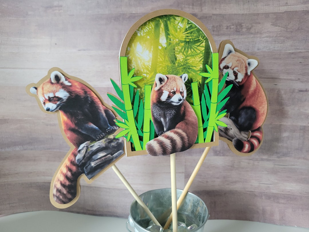 Red Panda Centerpieces Set of 3, Realistic Red Panda Centerpieces, Real ...