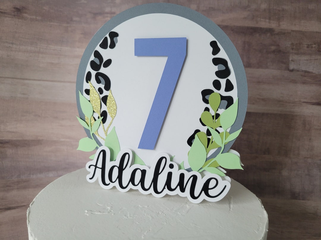 Snow Leopard Cake Topper Snow Leopard Birthday Party Leopard - Etsy