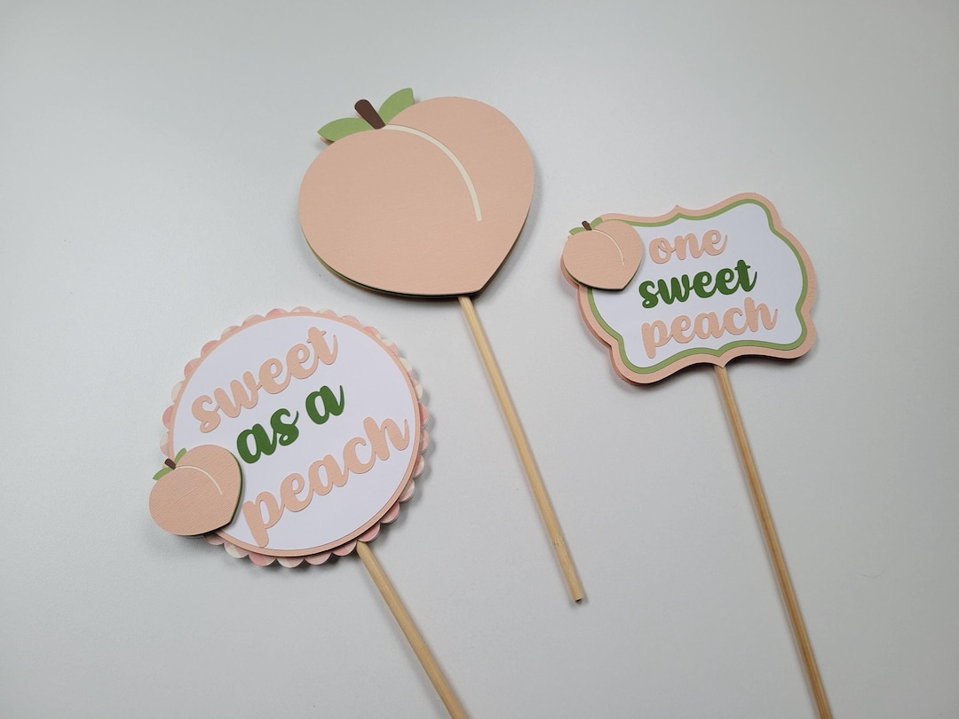 Peach Centerpieces Set of 3, Sweet as a Peach Centerpieces, One Sweet ...