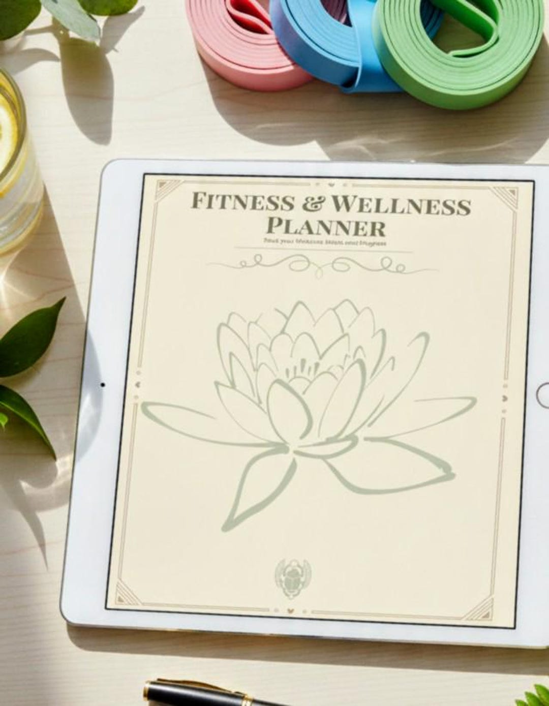 Fitness & Wellness Planner Printable PDF | Workout Log, Meal Planner ...