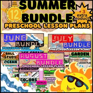 Summer Preschool Lesson Plan Bundle June, July, August (PDF) - Etsy